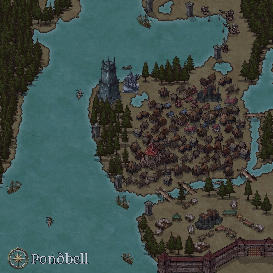 Parchment Style Map - Realistic or Fantastic - Etsy