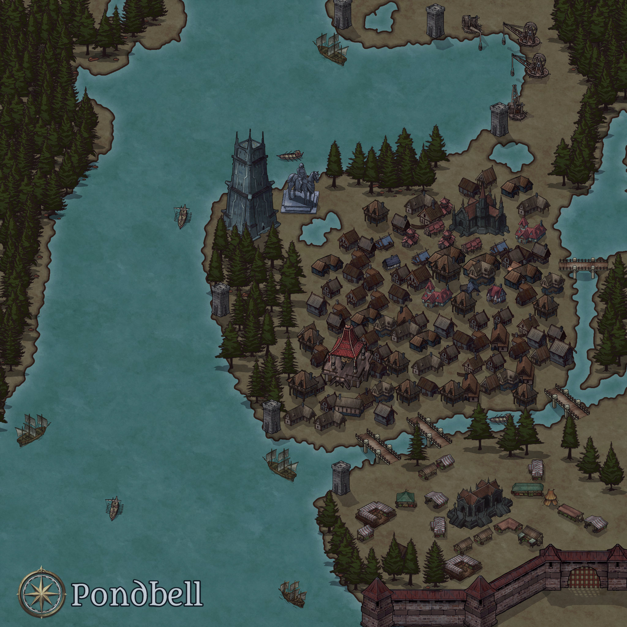 Parchment Style Map - Realistic or Fantastic - Etsy