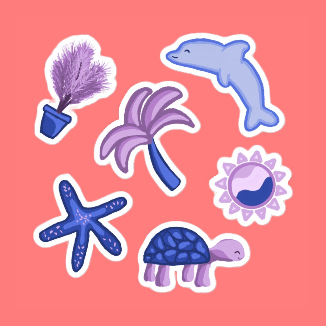 Let's Go to the Beach Sticker Pack | Laptop Sticker | Water Bottle ...