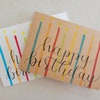 Calligraphy Birthday Card, Happy Birthday Card 5x7, Birthday Candles ...