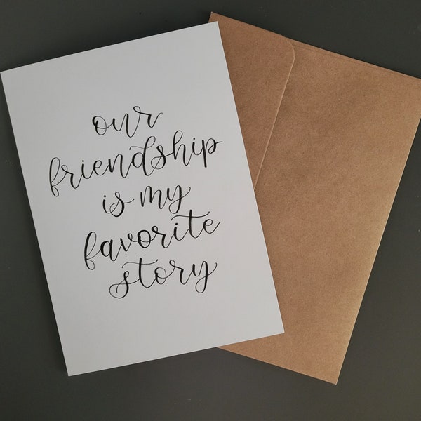 Calligraphy Card - Etsy