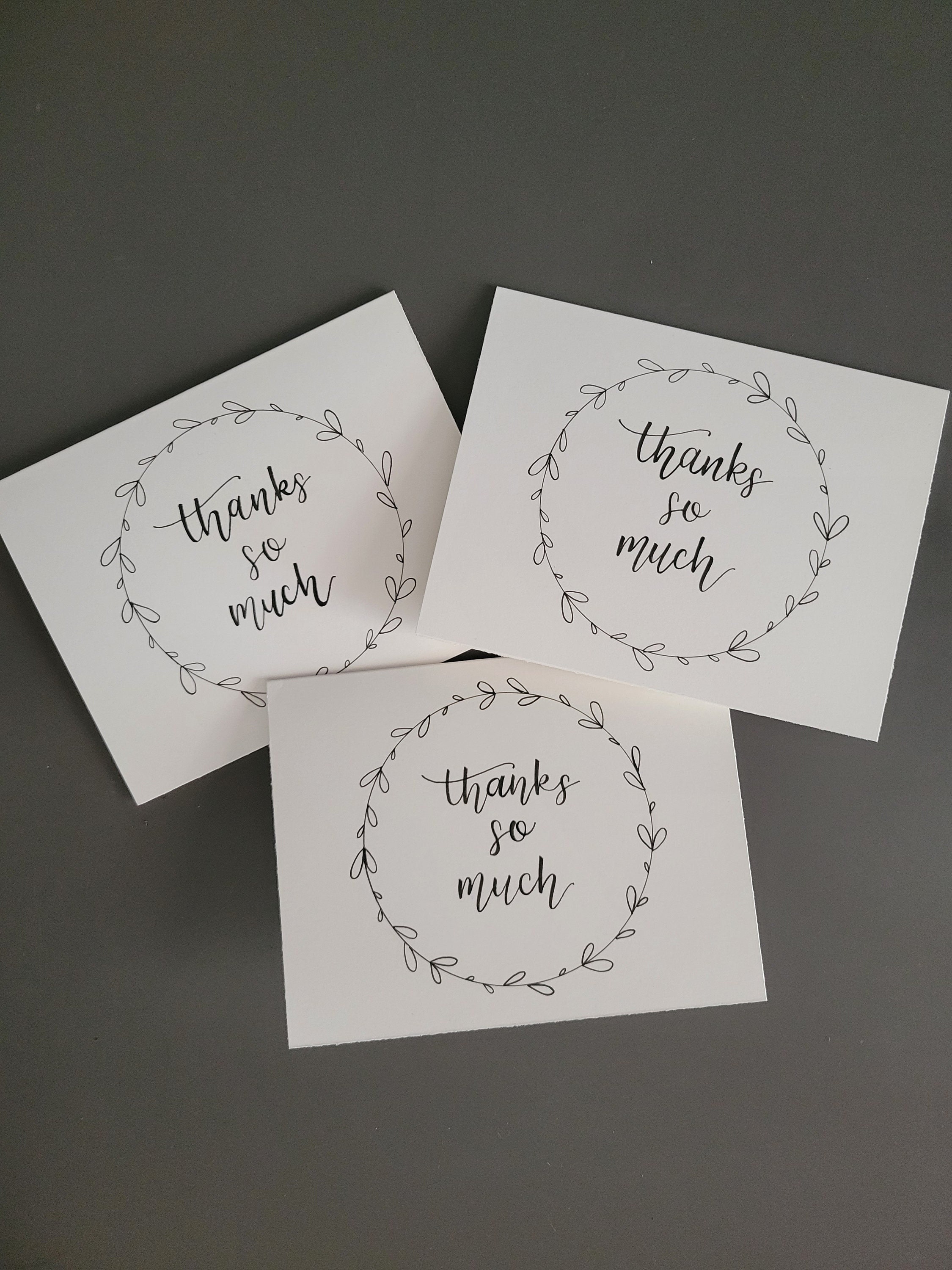 Calligraphy Thank You Cards