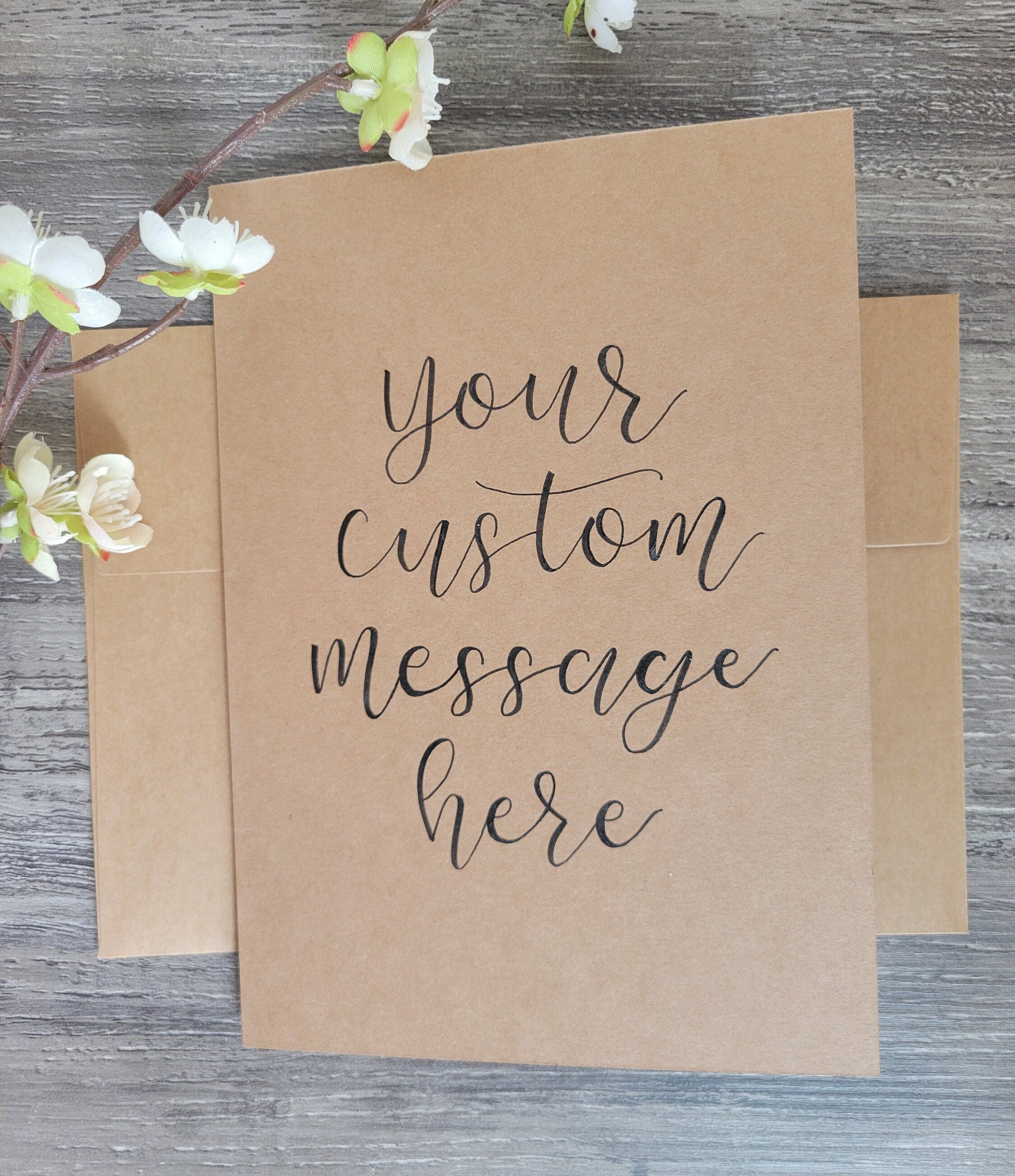 Custom Calligraphy Card Hand Lettered Card Card for - Etsy