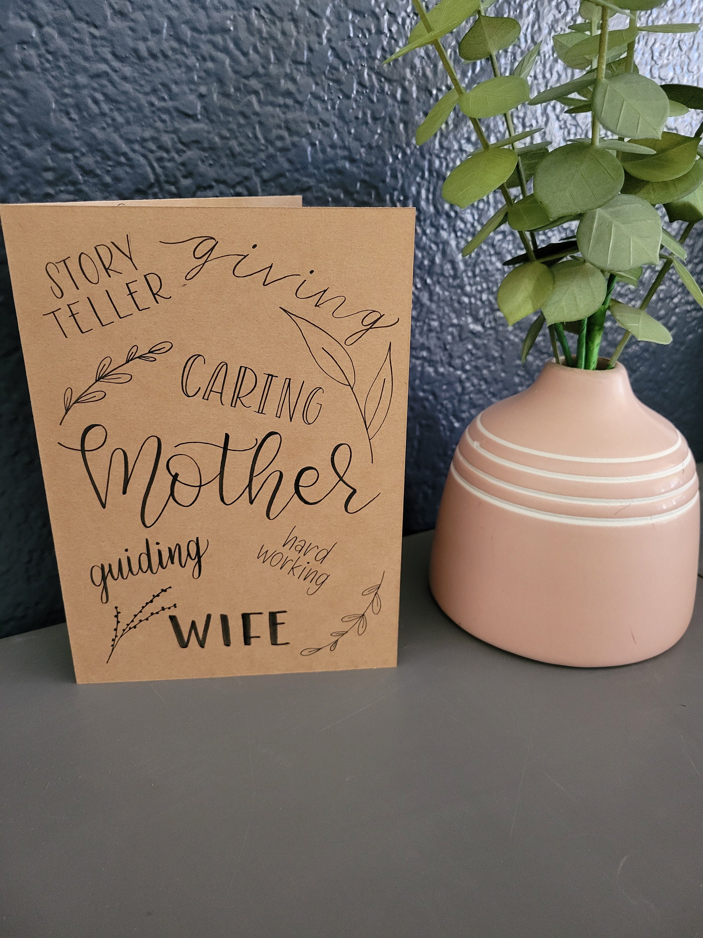 Custom Calligraphy Card Hand Lettered Card Card for - Etsy