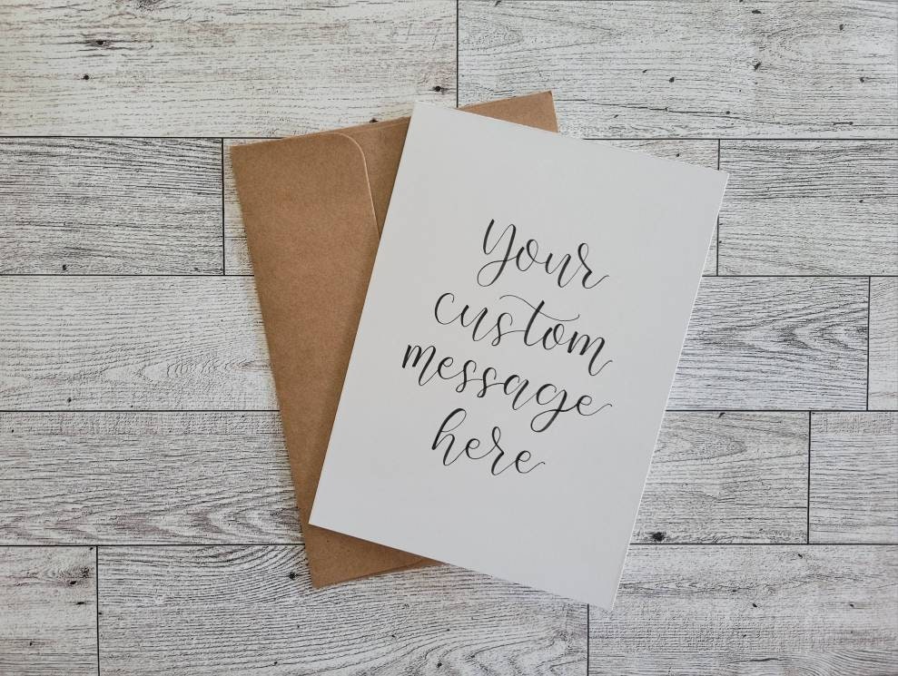 Custom Calligraphy Card Hand Lettered Card Card for - Etsy