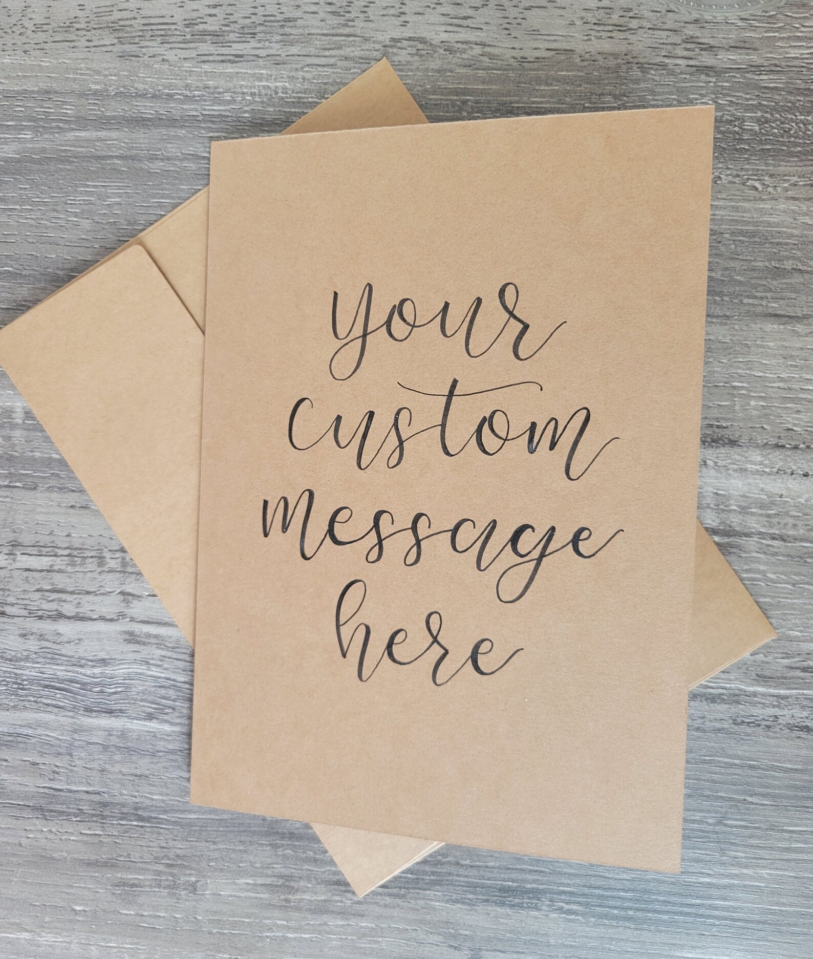 Custom Calligraphy Card Hand Lettered Card Valentine's - Etsy