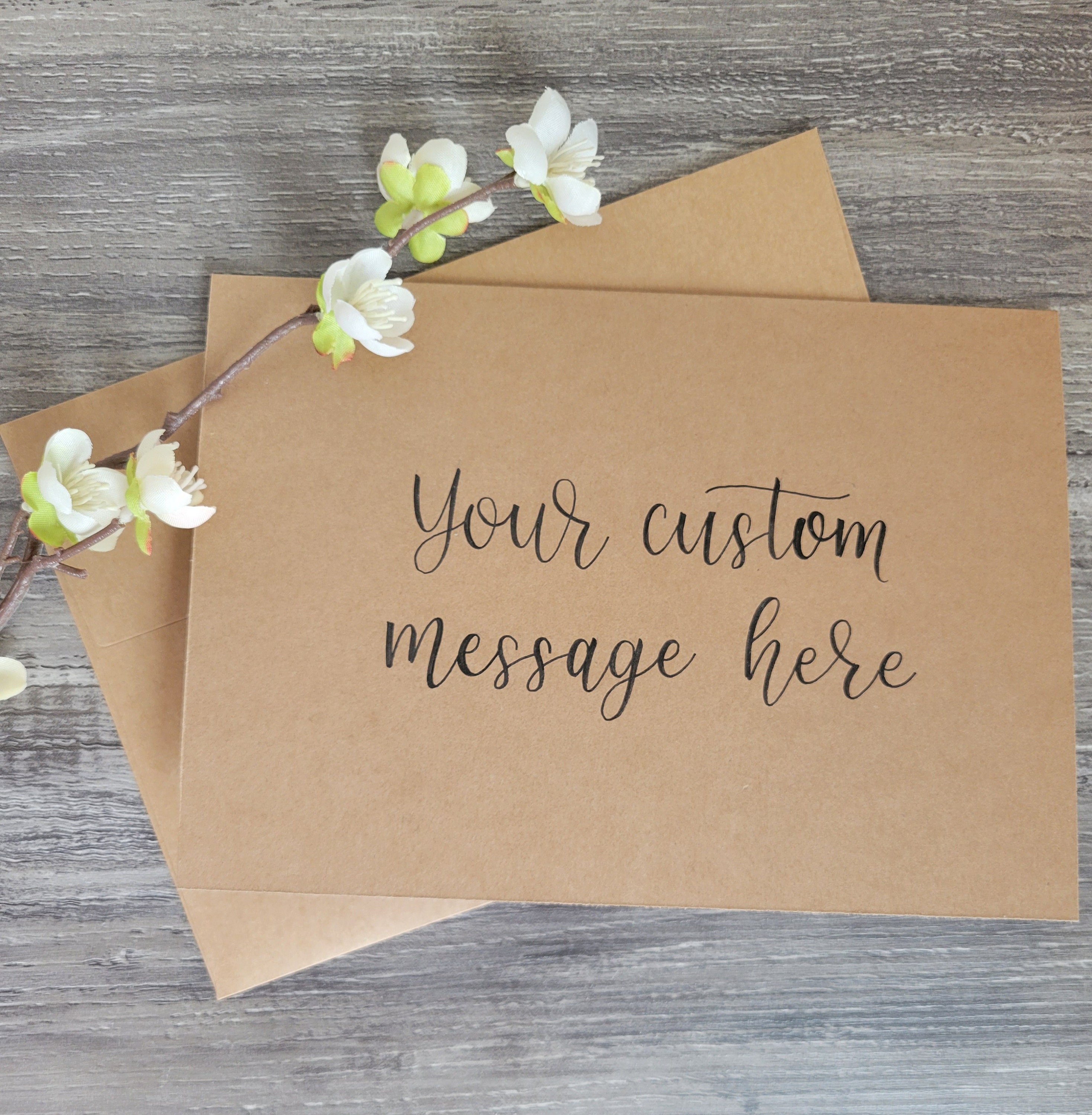 Custom Calligraphy Card Hand Lettered Card Card for - Etsy