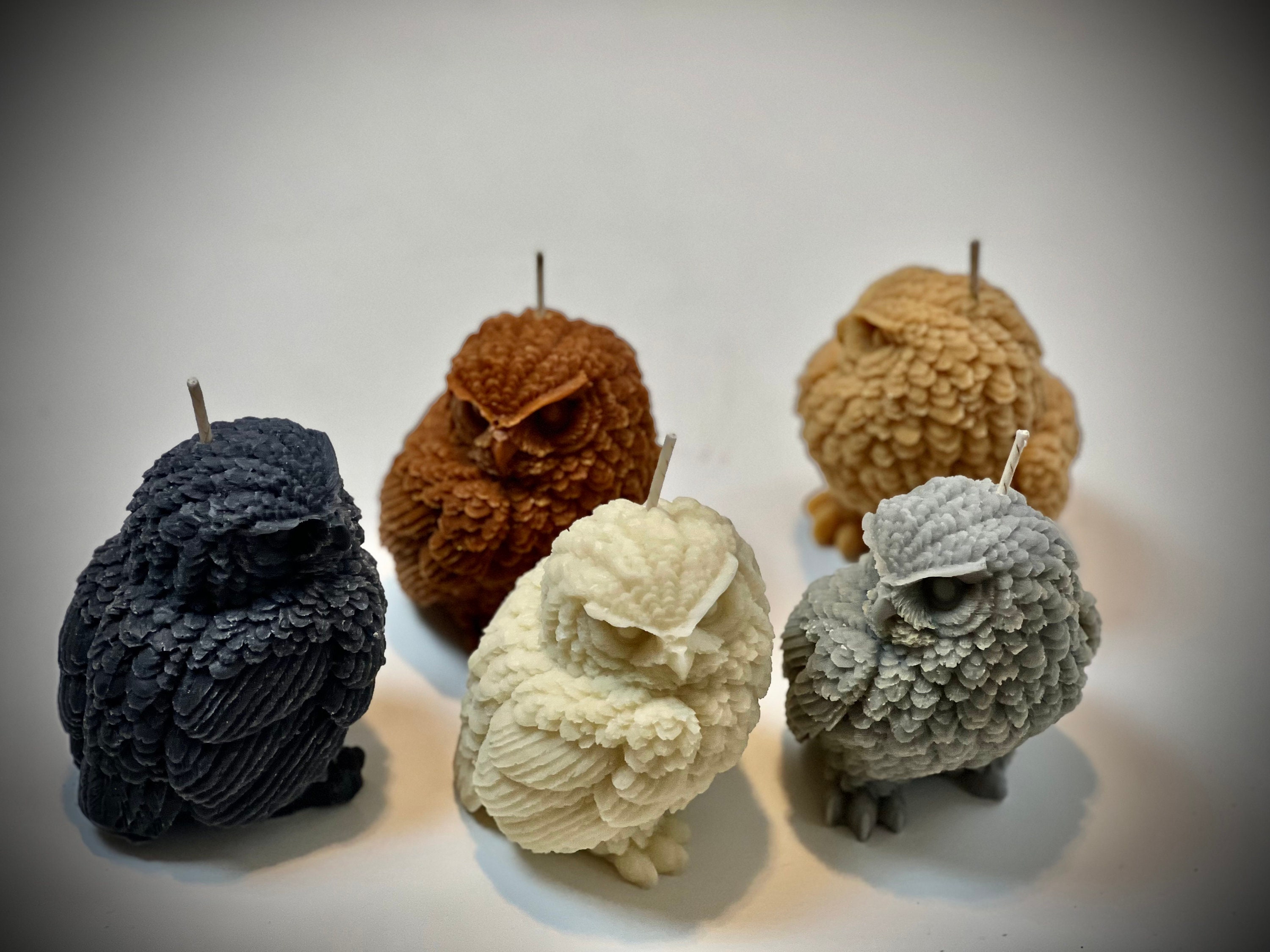 Owl Sculpture Candles,,bird Candles, Sculpture Candleshandmade Owl ...