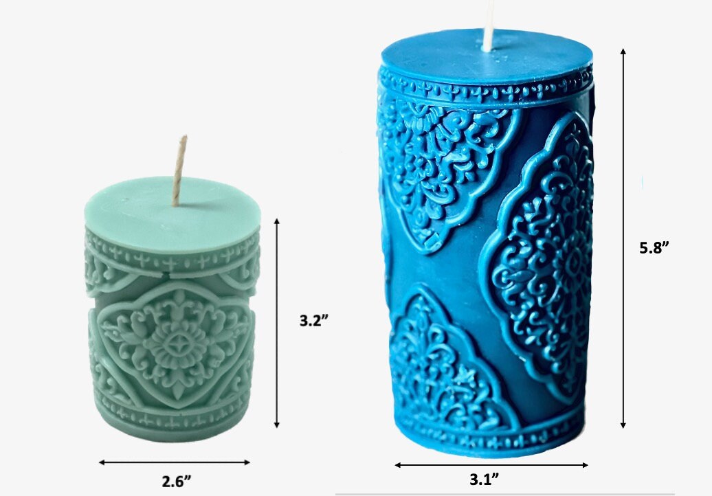 Lace Flower Pattern Candles, Filigree Pattern Candle, Vector Pattern ...