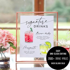 Cocktail Menu - Etsy