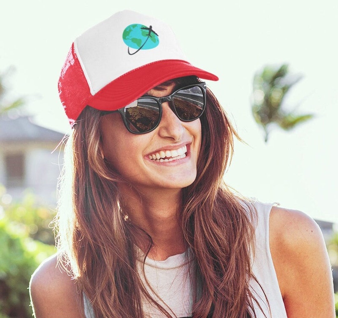 World Traveler, Trucker Hat, Adventure, Airplane, Mesh Cap - Etsy