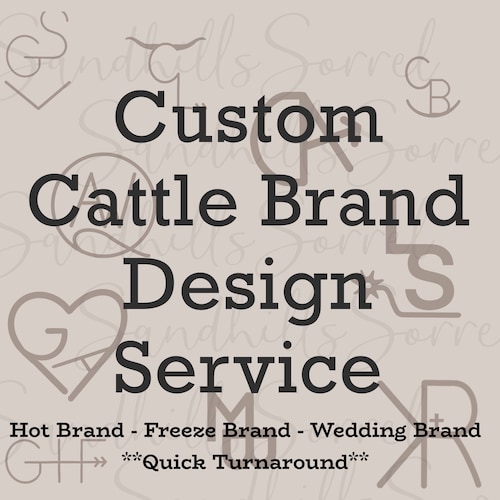 CUSTOM Cattle Brand Design Service - Etsy