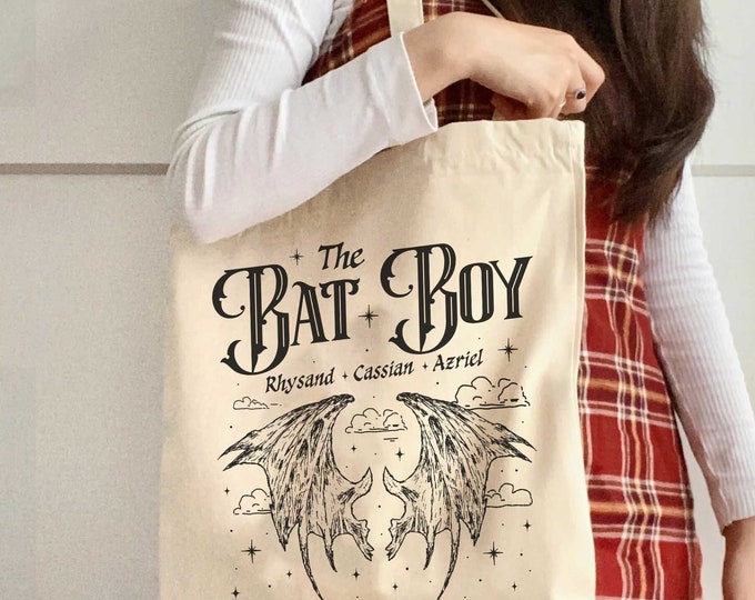 Bat Boys Tote, ACOTAR Tote, Rhysand, Sarah J Maas, Book Boyfriend, Team ...