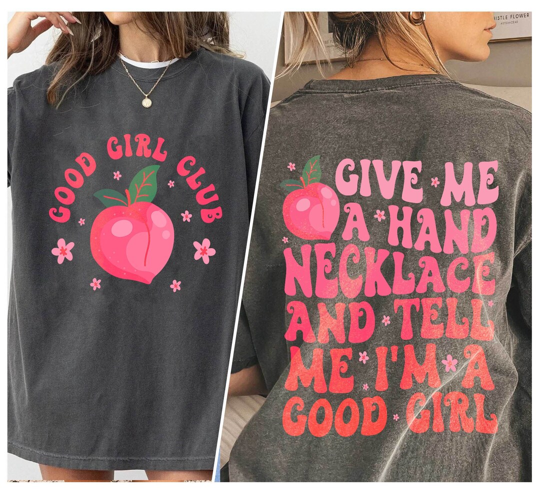 Give Me A Hand Necklace and Tell Me I'm A Good Girl Comfort Color Shirt, Bookish Gift, Book ...