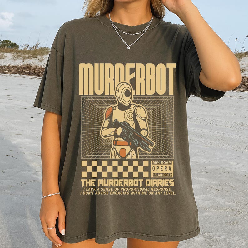 The Murderbot Diaries Comfort Colors Shirt, Murderbot, ART, Perihelion ...