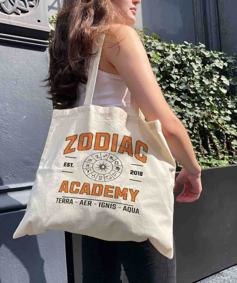 Zodiac Academy Tote Bag, Celestial Heirs Band, Terra, Aer, Ignis and ...