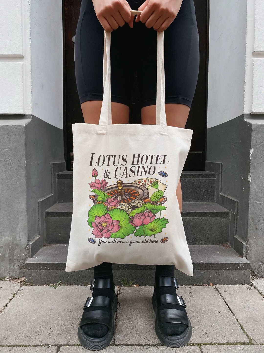 Lotus Hotel & Casino Tote Bag, Percy Jackson and the Olympians Tote Bag ...
