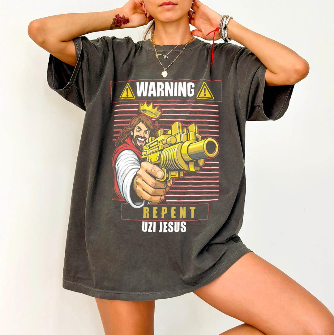 Uzi Jesus - Dungeon Crawler Carl Merch, Comfort Colors Shirt - Etsy