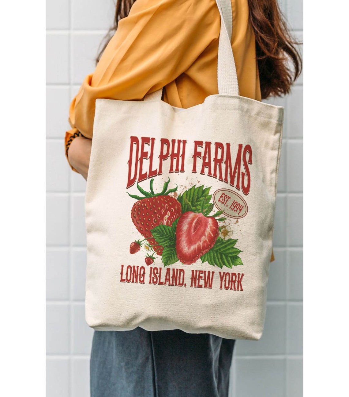 Delphi PJO Tote Bag, Delphi Strawberry Farms Tote Bag, Delphi ...