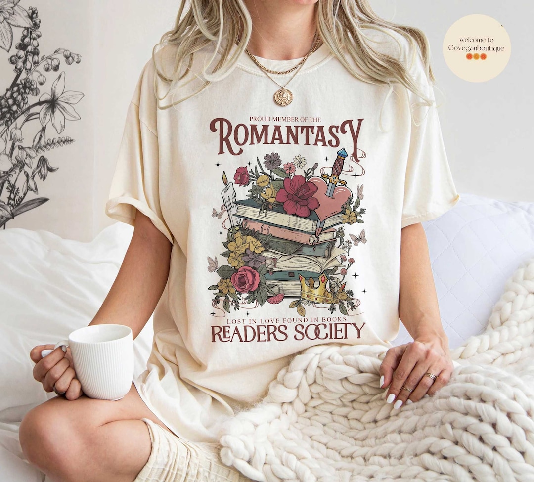Romantasy Readers Society Comfort Colors Shirt, Book Lover Club ...