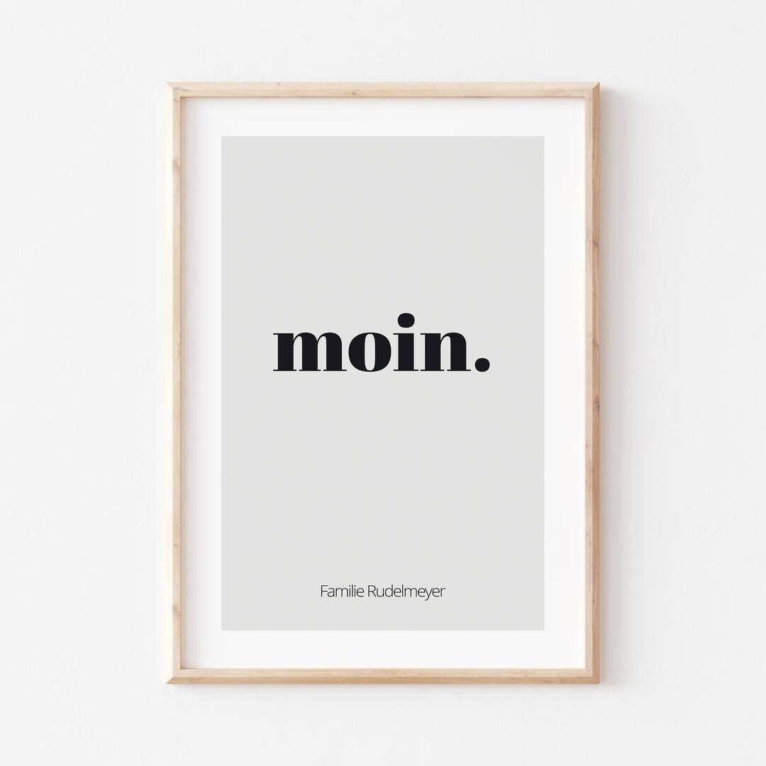Moin Poster • Willkommens Poster, Willkommens Geschenk, Eingang Bild ...