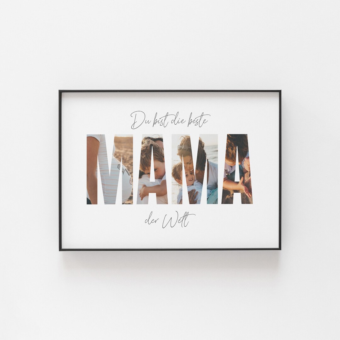 Bilder Collage Poster Mama Fotocollage Als Geschenk Für Mama Zum ...