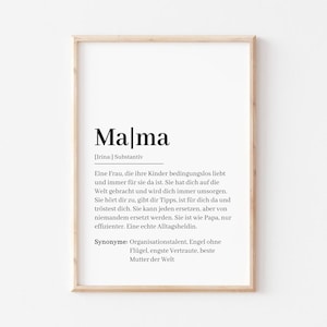 Mama Definition Poster • Mama Poster, Mama Bild, Bild mit Mama ...