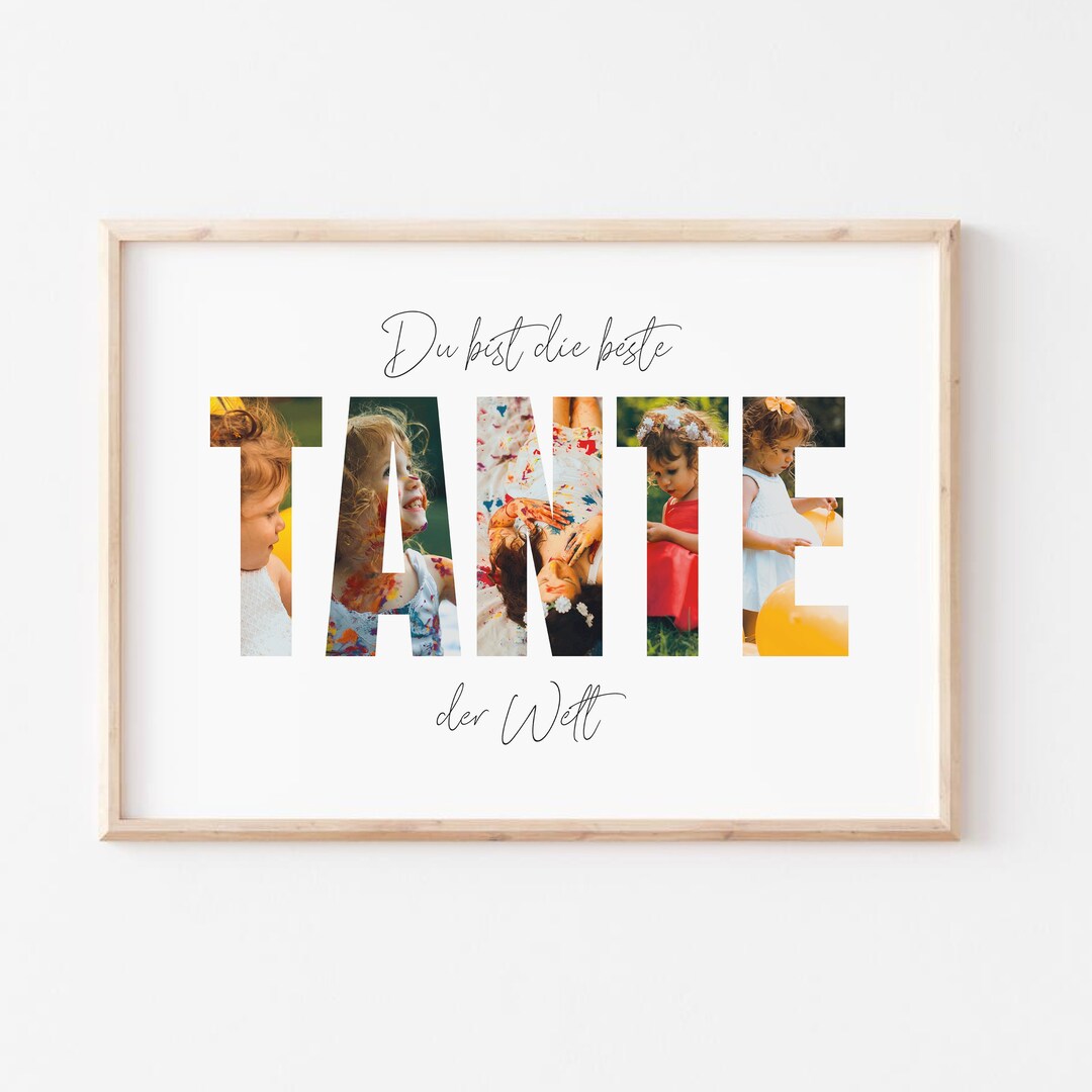 Bilder Collage Poster Tante • Geschenke Tante, Tante personalisiert ...
