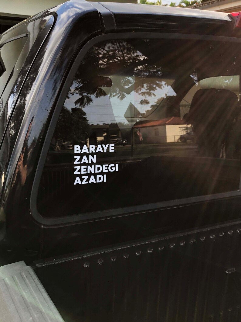 Baraye Decal, Baraye Zan Zendegi Azadi Decal, Woman Life Freedom Decal ...