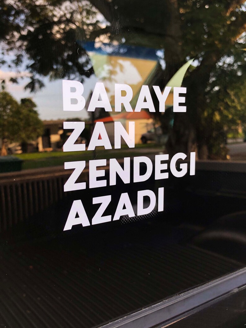 Baraye Decal, Baraye Zan Zendegi Azadi Decal, Woman Life Freedom Decal ...