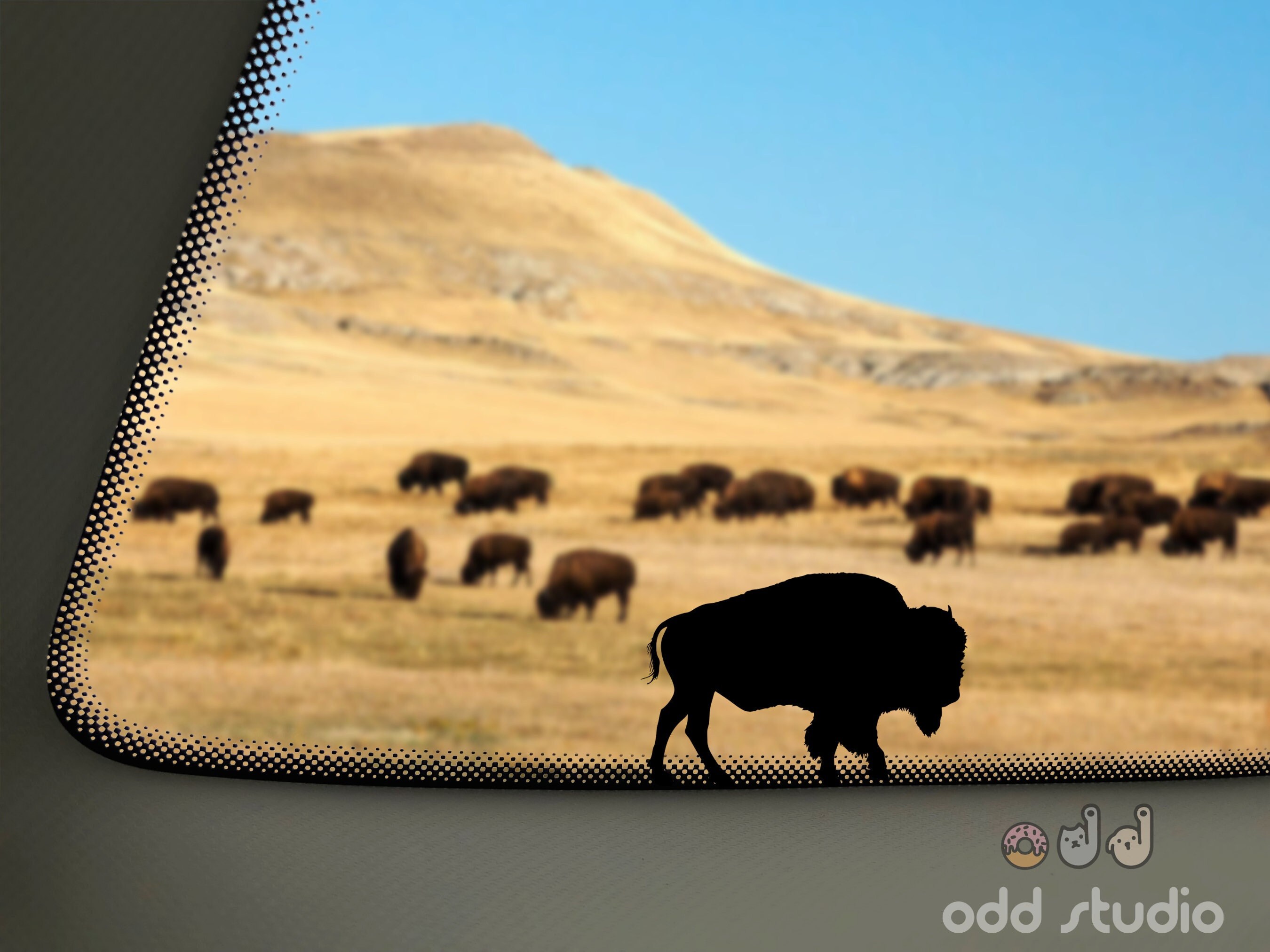 Buffalo Decal, Bison Decal, Easter Egg Decal, Sticker, Nature Decal ...
