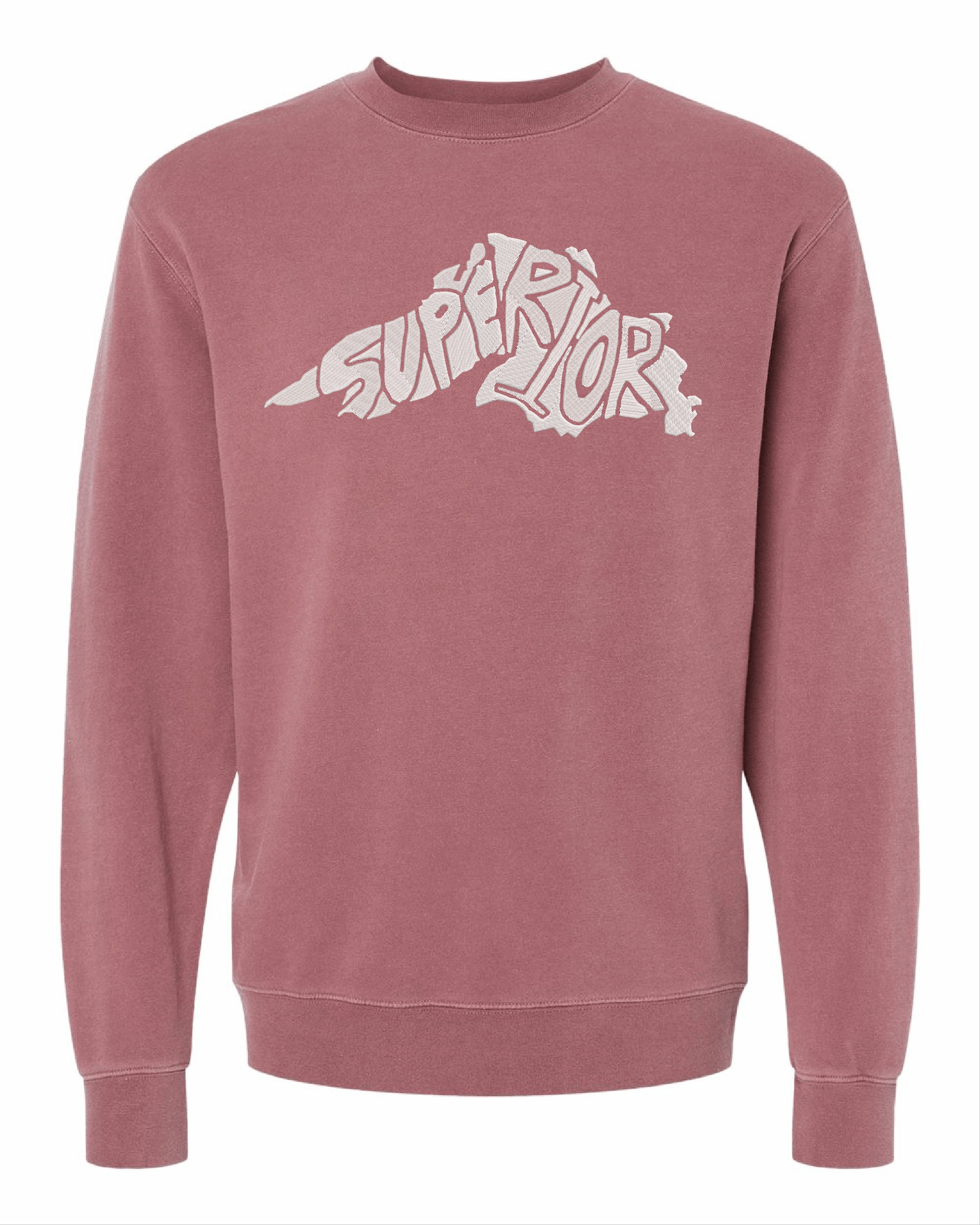 Lake Superior Embroidered Crew Sweatshirt - Etsy