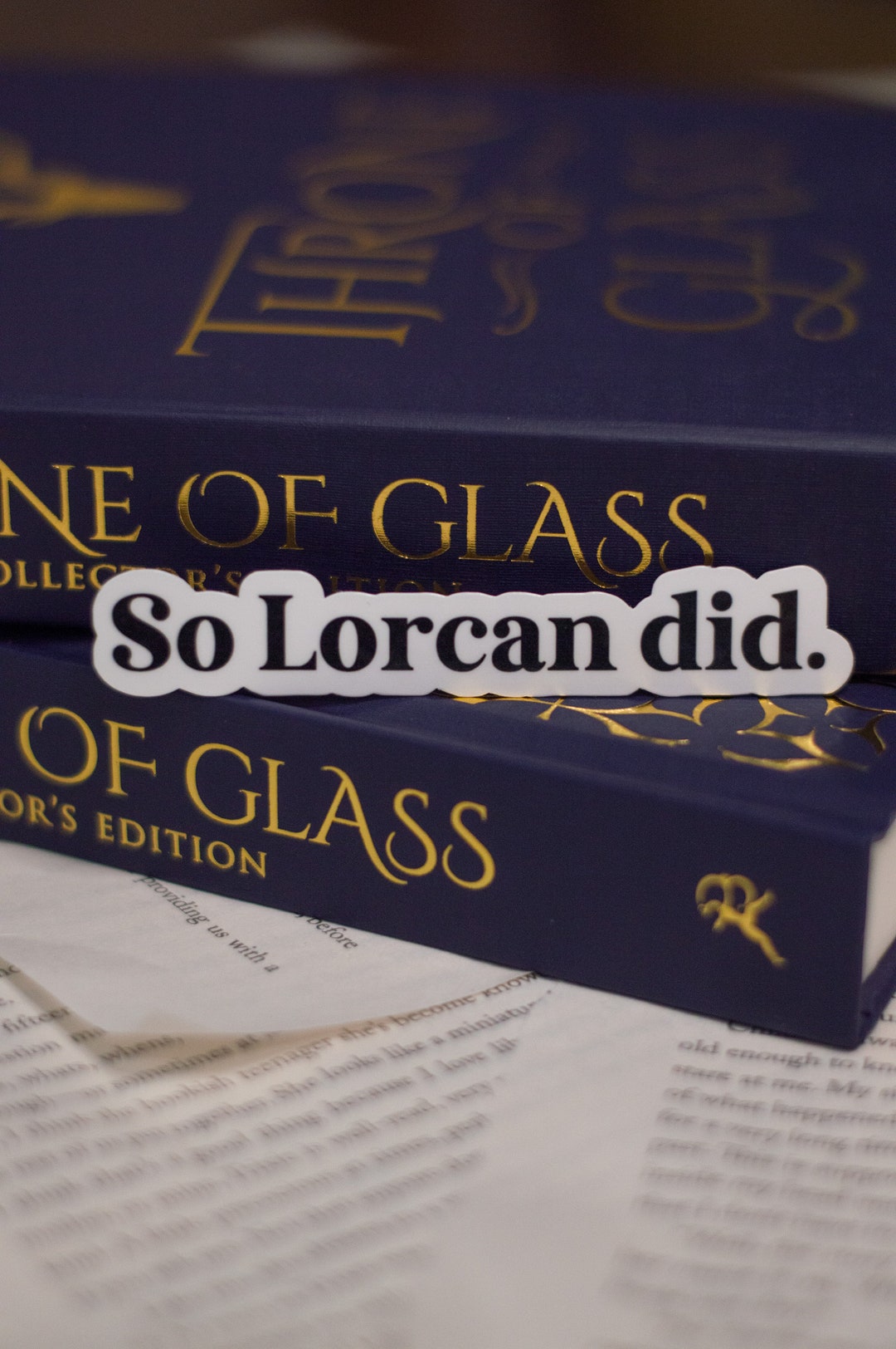 So Lorcan Did Throne of Glass Sticker TOG Sticker Gift for Book Lovers ...