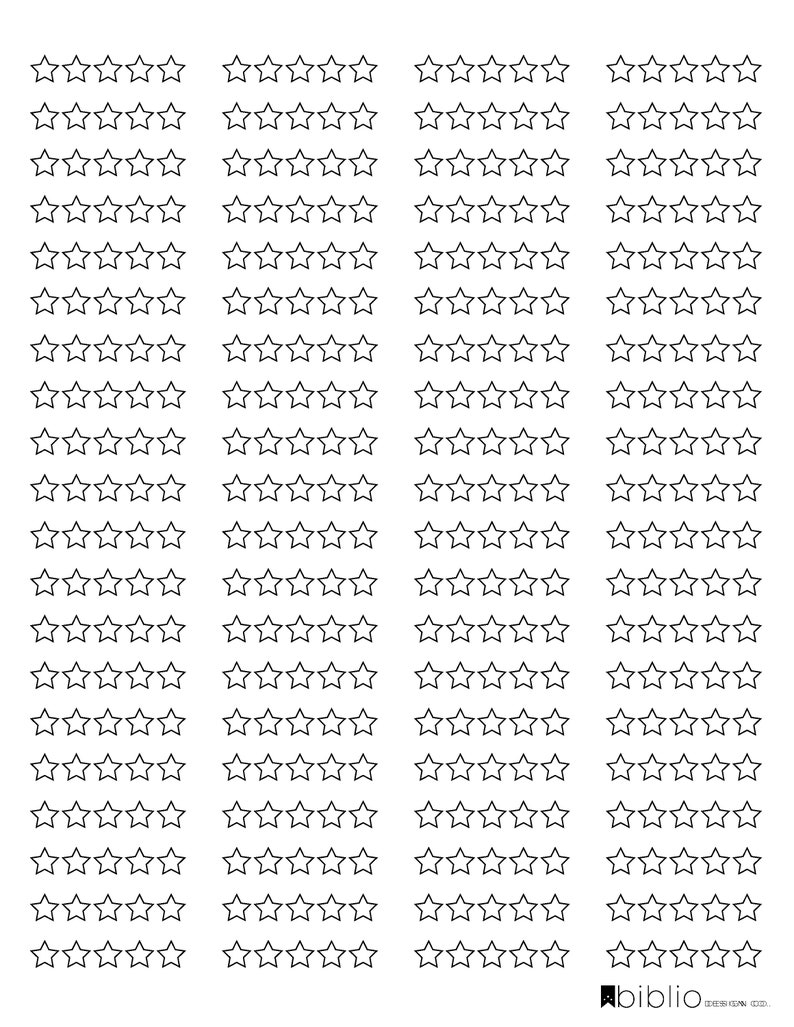 Book Star Rating Sticker Sheet, Book Spice Rating Sticker Sheet, Book ...