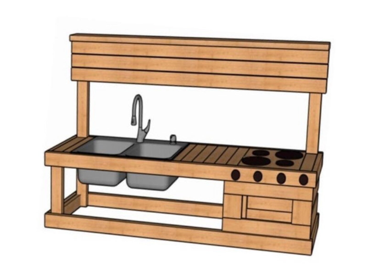 Mud Kitchen DIY Plan - Etsy