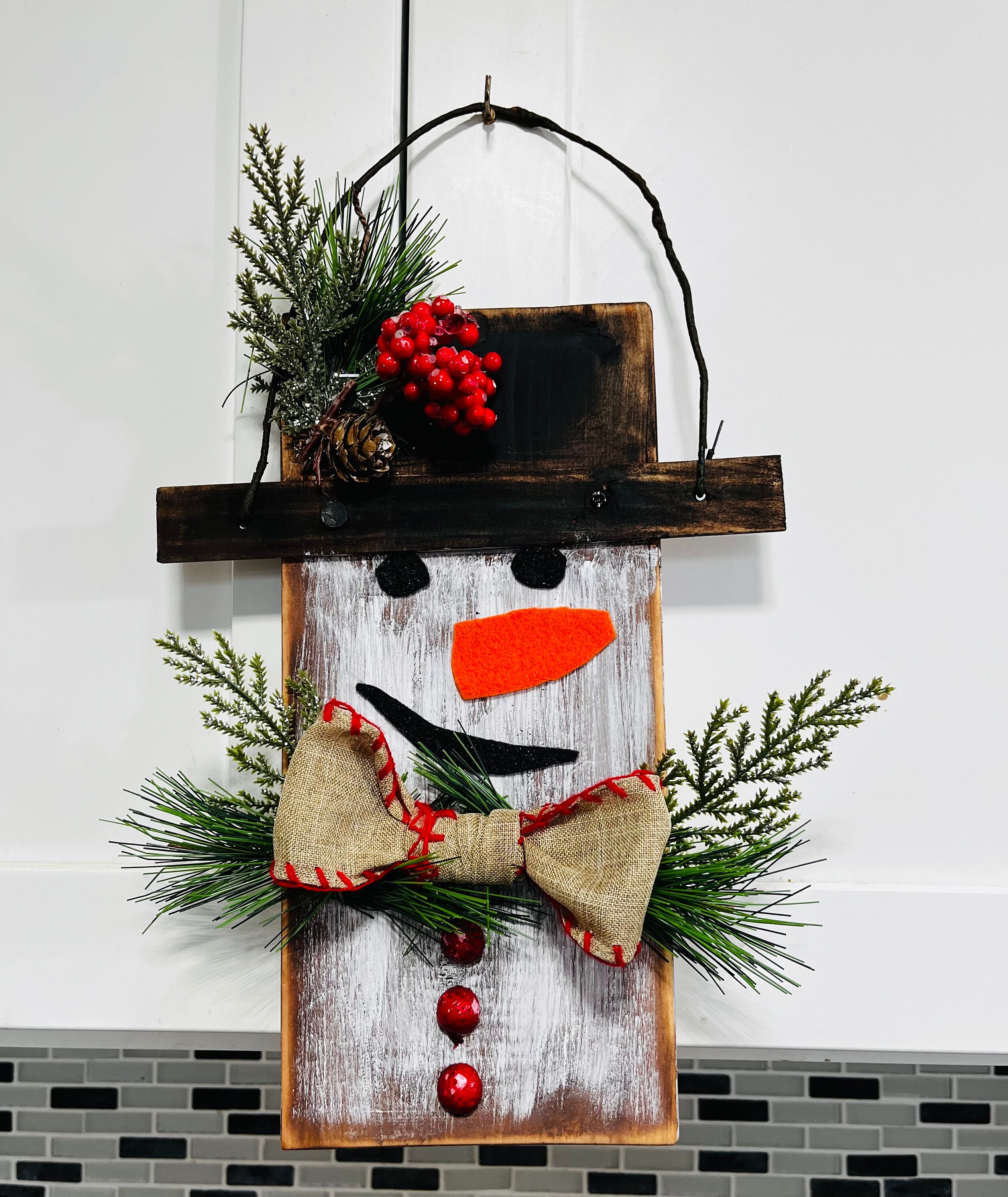 DIY Snowman Natural Wood Kit, Christmas Craft Kit, Christmas Snowman ...