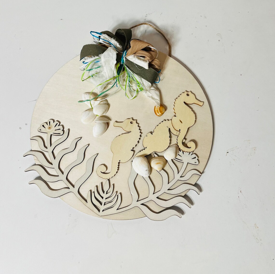 DIY Seahorses and Seashells Wall Art Kit, Beach Craft Kit, Beach Gift ...