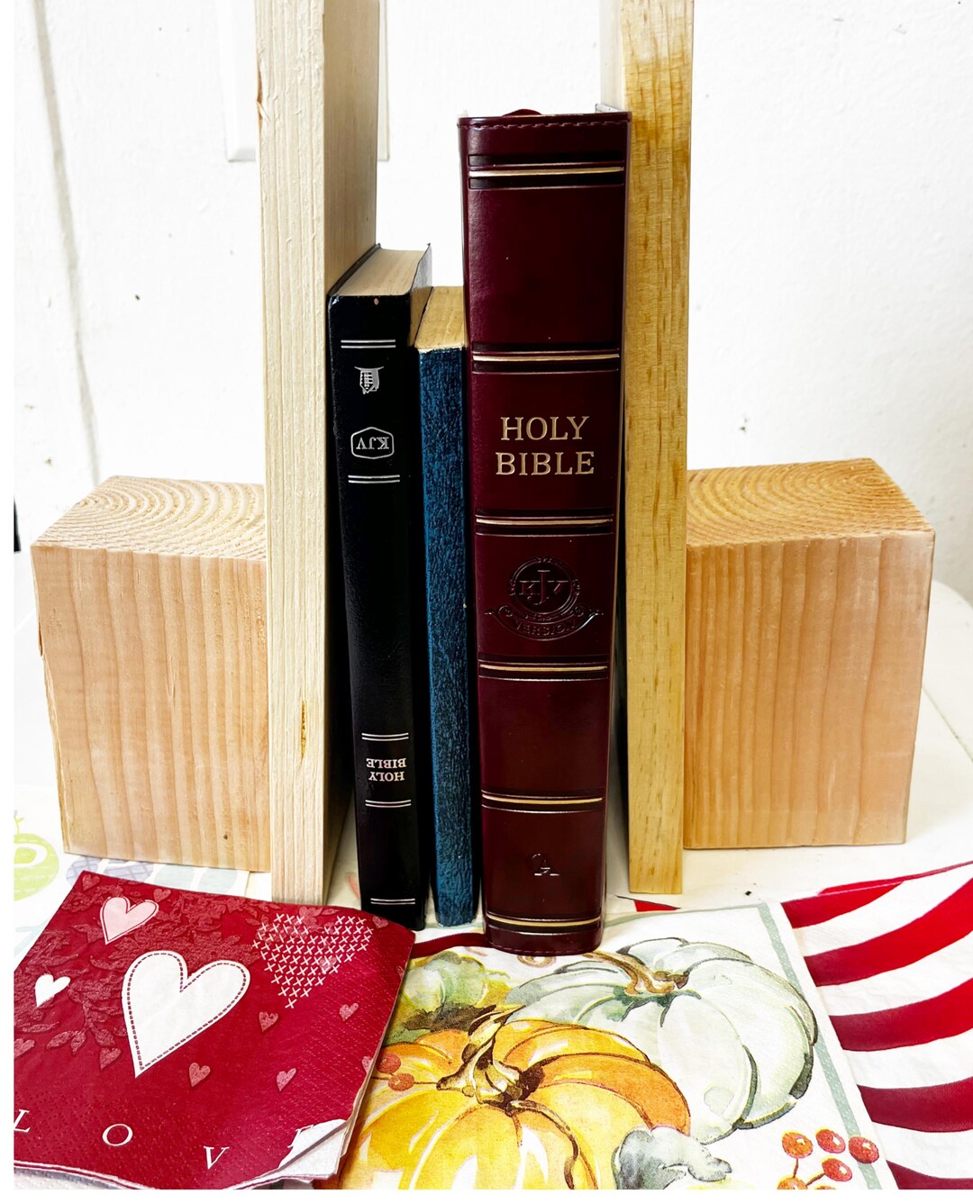DIY Bookends & Napkins Decoupage Set, Home Decor, Craft Your Own Wood ...