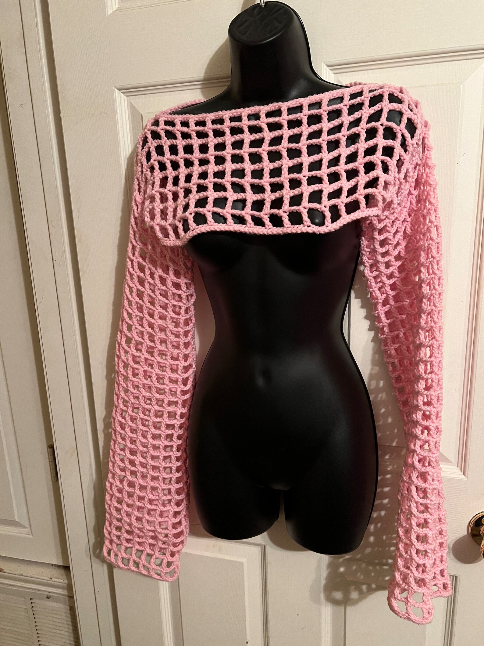 Crochet Handmade Fishnet Bolero Crop Top - Etsy