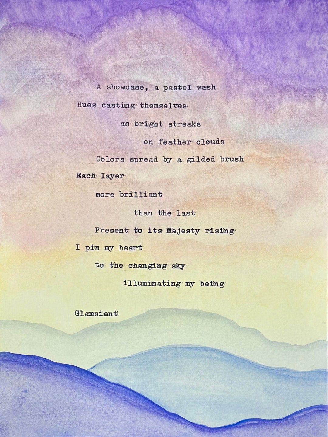 Sunrise Poem Watercolor Spiritual Gift Positive Mindset Nature Lovers ...