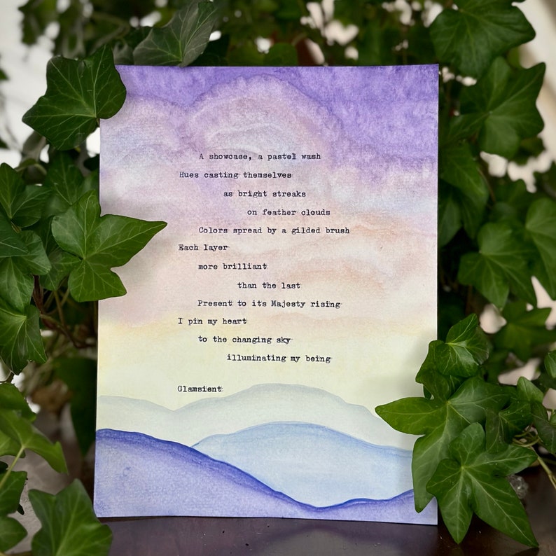 Sunrise Poem Watercolor Spiritual Gift Positive Mindset Nature Lovers ...