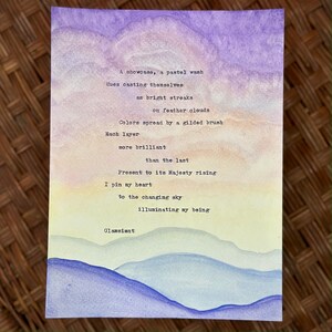Sunrise Poem Watercolor Spiritual Gift Positive Mindset Nature Lovers ...