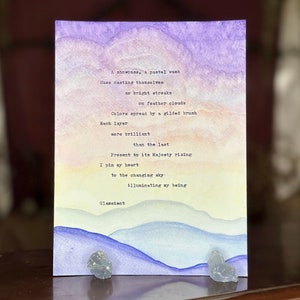 Sunrise Poem Watercolor Spiritual Gift Positive Mindset Nature Lovers ...
