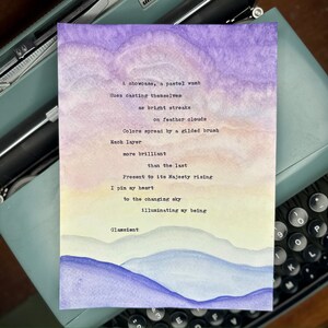 Sunrise Poem Watercolor Spiritual Gift Positive Mindset Nature Lovers ...