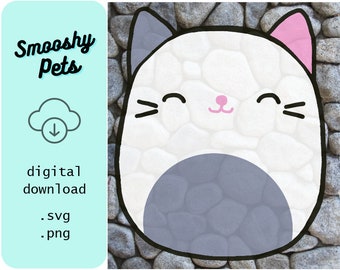 Smooshy Pets Cat Variation SVG PNG | Etsy