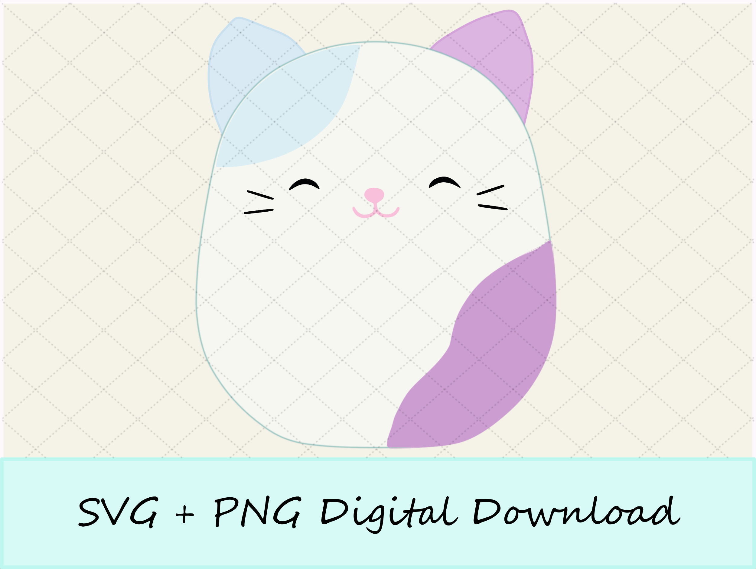 Smooshy Pets Cat Variation SVG PNG - Etsy