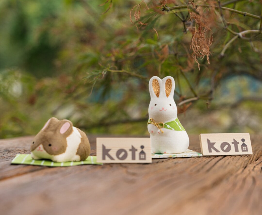 Cute Rabbit Figurine Bunny Figure Rabbit Desktop Ornament - Etsy