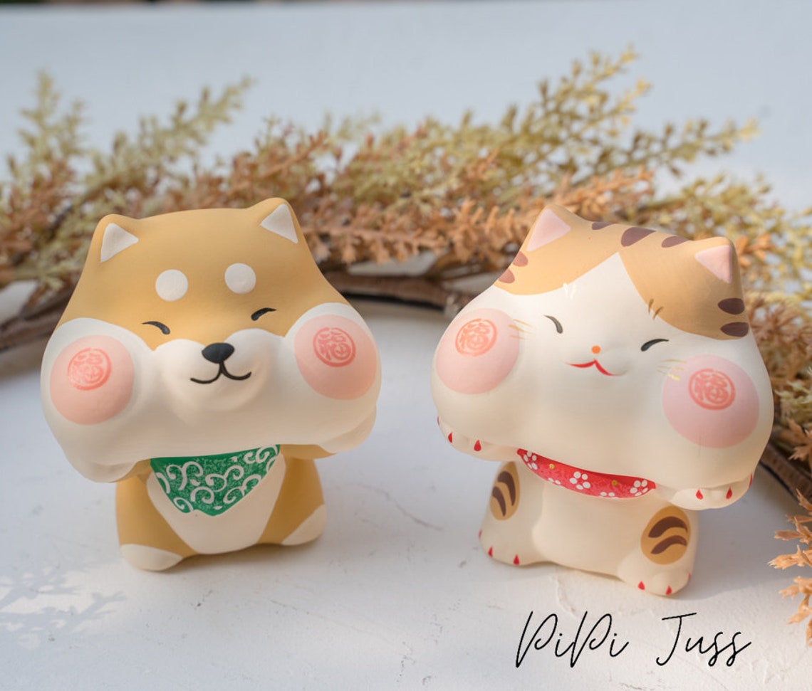 Japanese Cute Shiba Inu Figurine Shiba Desktop Ornament - Etsy