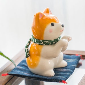 Japanese Cute Praying Shiba Inu Dogs Figurine, Shiba Figure, Shiba ...
