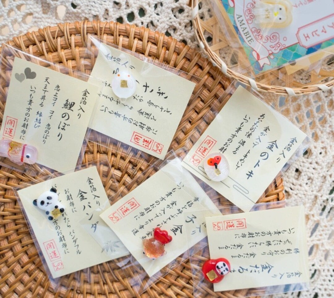 Japanese Handmade Crystal Glass Lucky Charm With Pure Gold Leaf ...